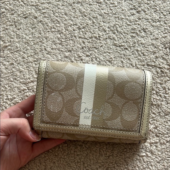 Coach | Bags | Coach Tan Wallet With Signature Design | Poshmark
